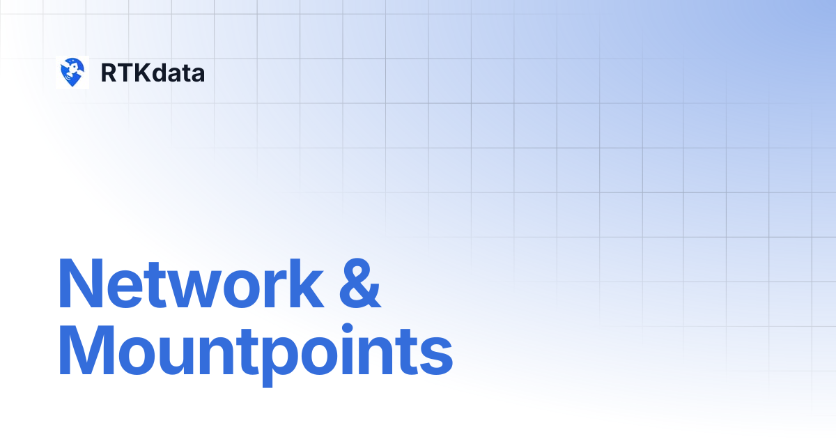 Network & Mountpoints | RTKdata