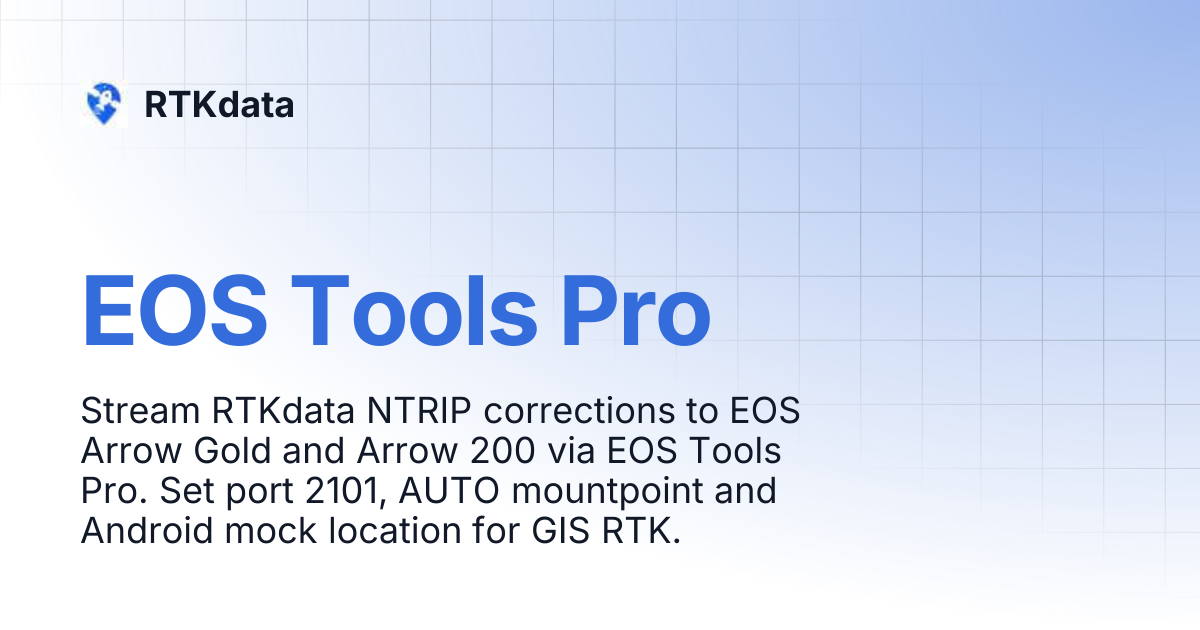 EOS Tools Pro | RTKdata