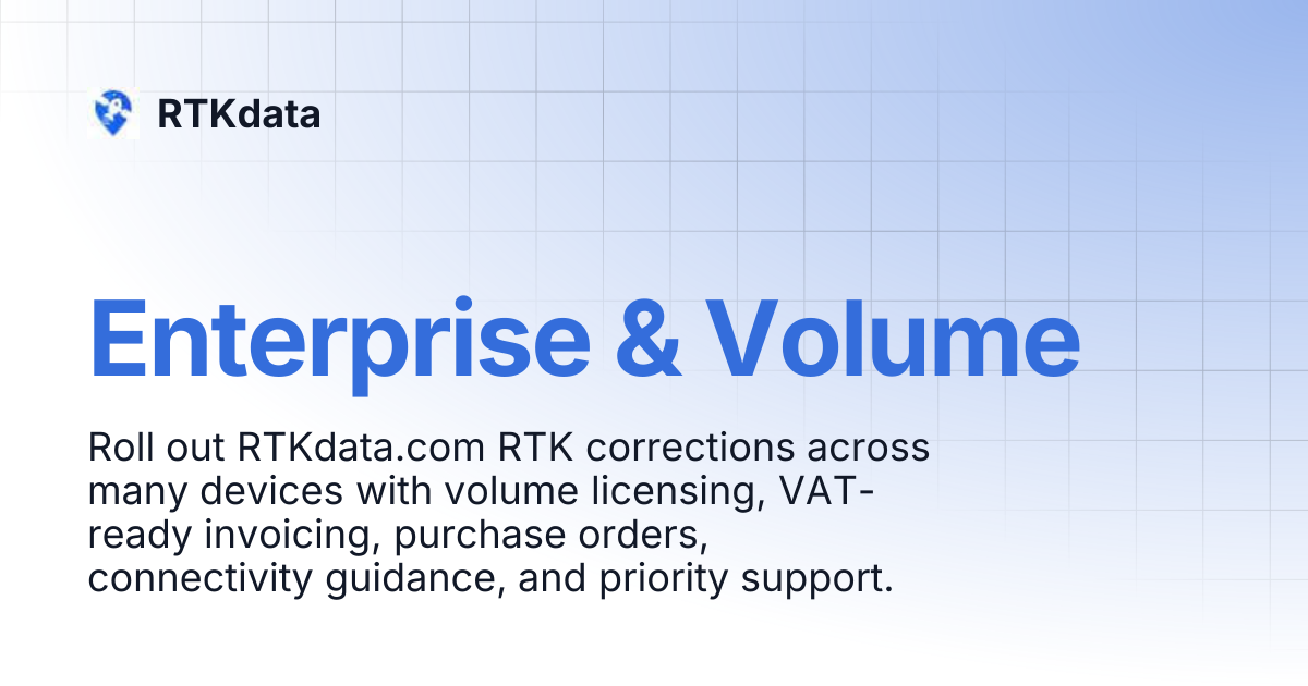 Enterprise & Volume | RTKdata
